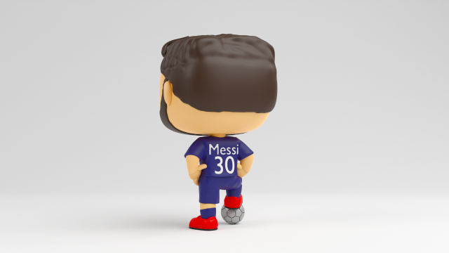 Lionel Messi funko pop Paris Saint Germain 3D Print Model in Man 3DExport