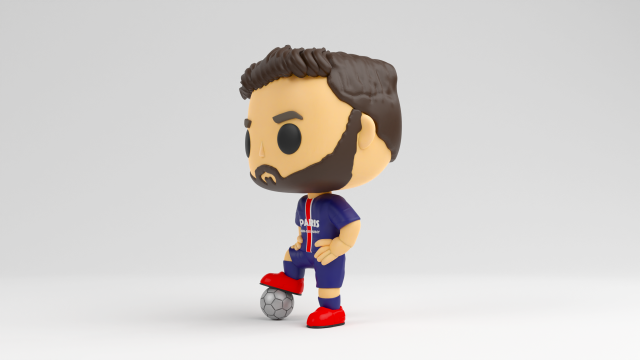 Lionel Messi funko pop Paris Saint Germain 3D Print Model in Man 3DExport