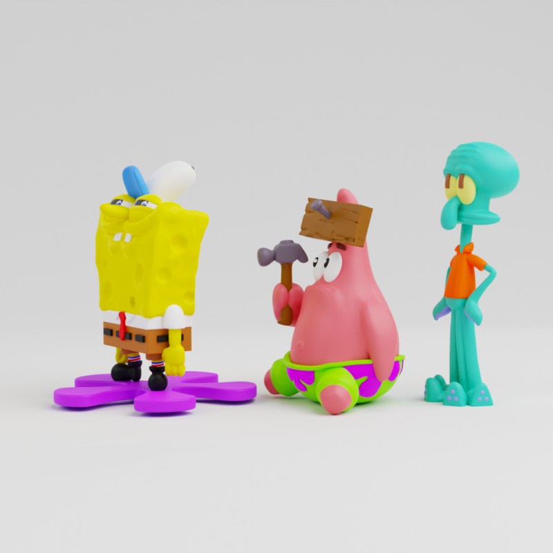 Spongebob patrick and squidward from the tv show spongebob squarepants ...