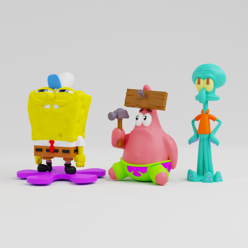 Spongebob patrick and squidward from the tv show spongebob squarepants ...