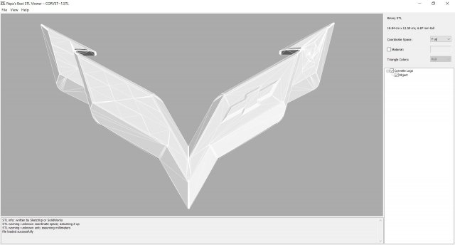 Logo corvette 3D Print Model in Signs and Logos 3DExport