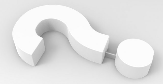 Logo Question mark 3D Print Model in Signs and Logos 3DExport