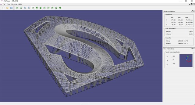 Logo superman 3D Print Model in Signs and Logos 3DExport