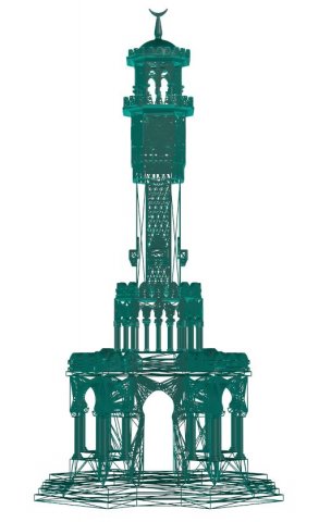 Clock Tower 3D Print Model in Architecture 3DExport