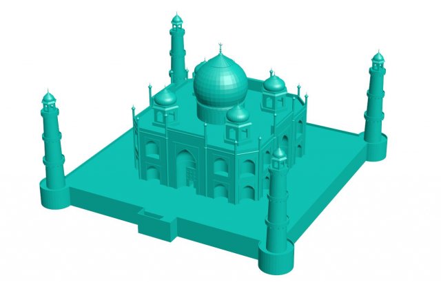 Taj Mahal 3D Model in Buildings 3DExport