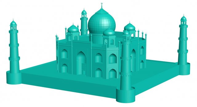 Taj Mahal 3D Model in Buildings 3DExport