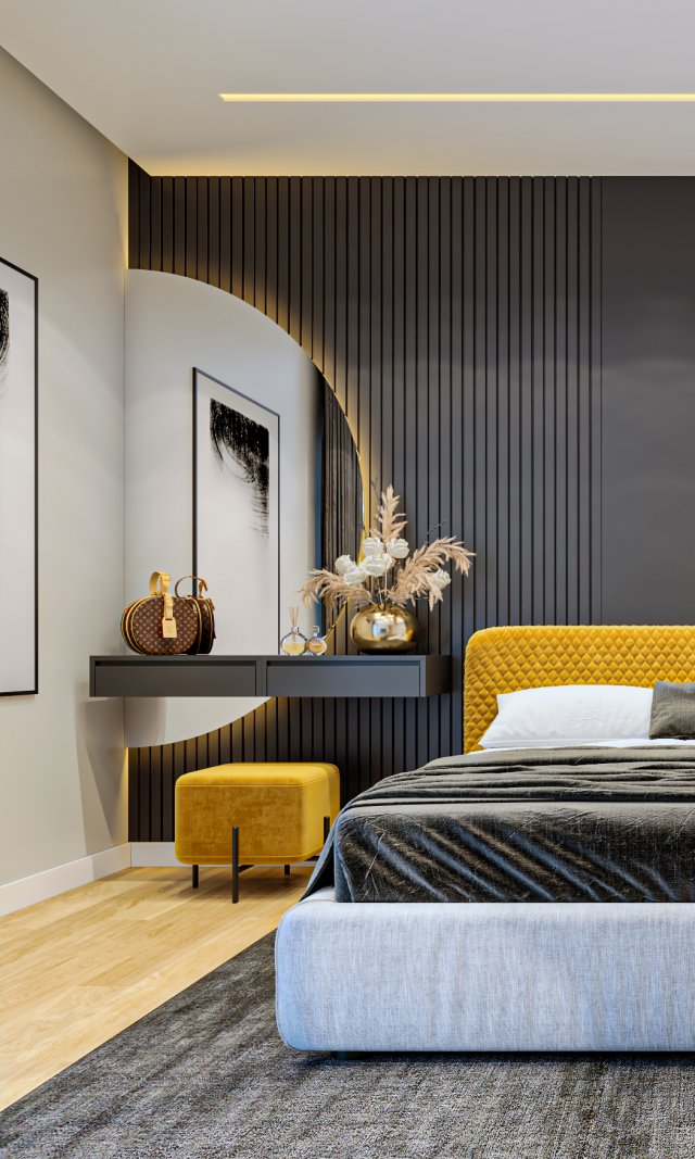 Master Bedroom 3D Model in Bedroom 3DExport