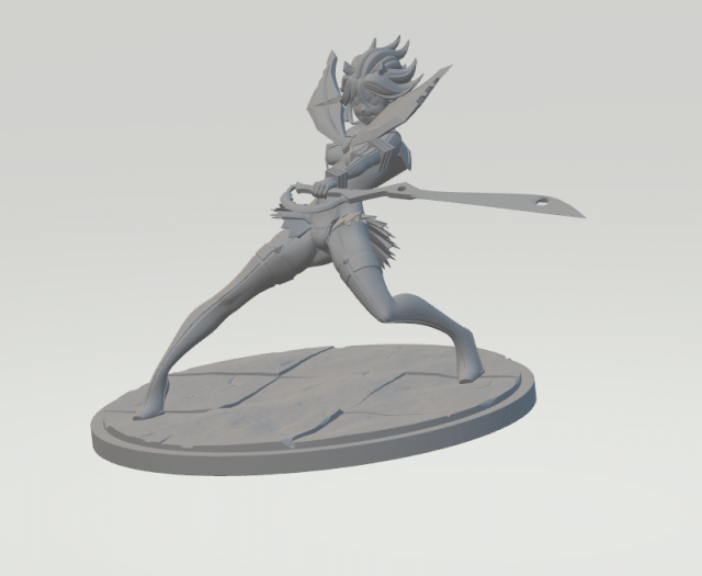 Ryuko Matoi Kill la kill 3D Print Model in Woman 3DExport
