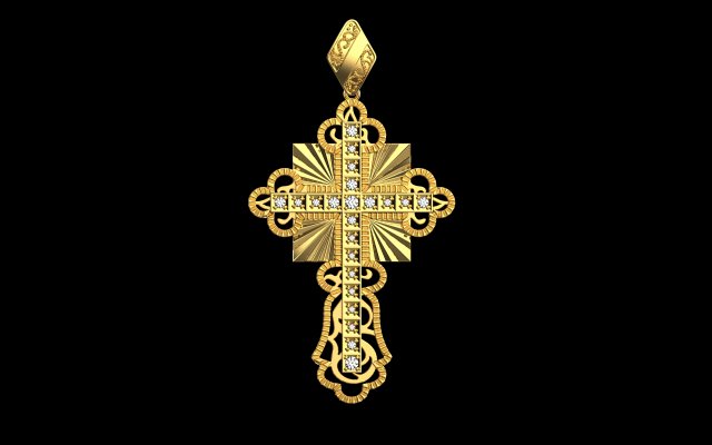 Cross 1800 3D Print Model in Pendants 3DExport