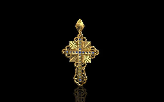 Cross 1800 3D Print Model in Pendants 3DExport