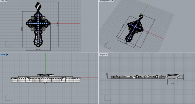 Cross 1800 3D Print Model in Pendants 3DExport
