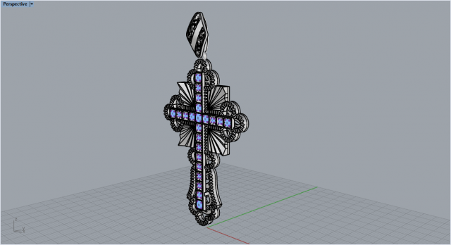 Cross 1800 3D Print Model in Pendants 3DExport
