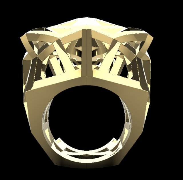 Panther ring 1485 3D Print Model in Rings 3DExport