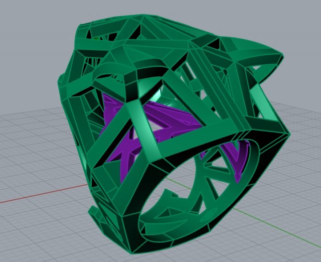 Panther ring 1485 3D Print Model in Rings 3DExport