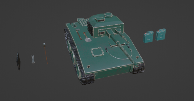 High detailed tank Free 3D Model in Tank 3DExport