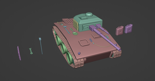 High detailed tank Free 3D Model in Tank 3DExport