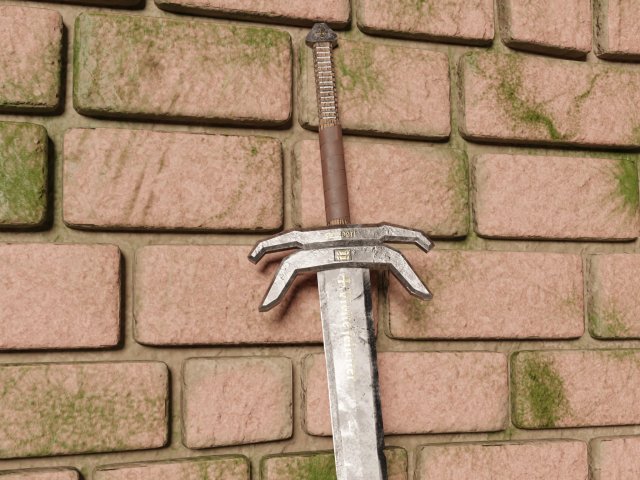 Big two-handed sword LIBERTAS 3D Model in Melee 3DExport