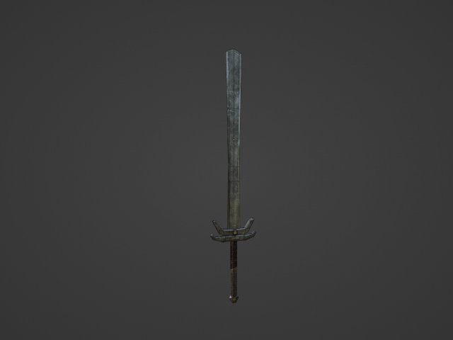 Big two-handed sword LIBERTAS 3D Model in Melee 3DExport