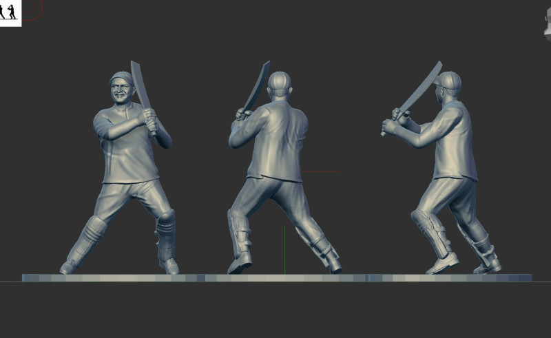 Cricket player 3D Print Model in Child 3DExport