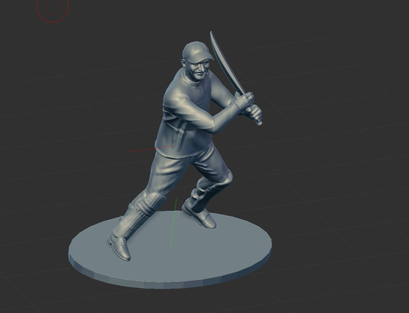 Cricket player 3D Print Model in Child 3DExport