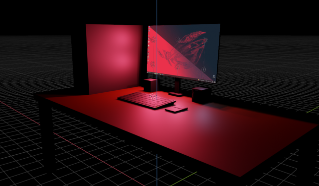 Simple desktop 3D Model in Computer 3DExport
