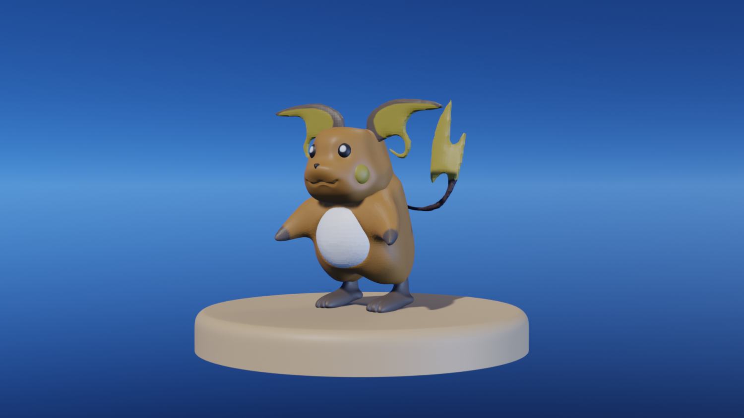 Simple Evolved Pikachu Riachu Design 3D Model in Toys 3DExport