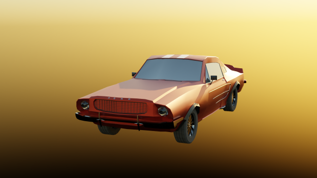 Muscle car 3D Model in Buildings 3DExport