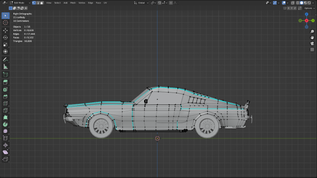 Muscle car 3D Model in Buildings 3DExport