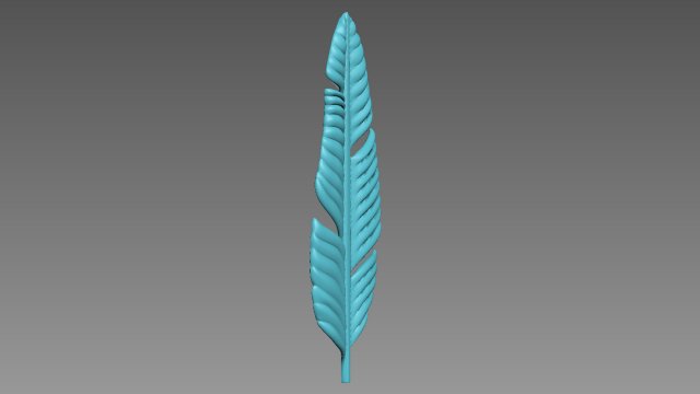 Feather 3D Print Model in Other 3DExport