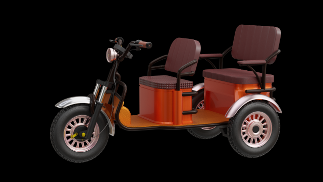 3D Electronic Auto-Rickshaw 3D Model in Motorcycle 3DExport