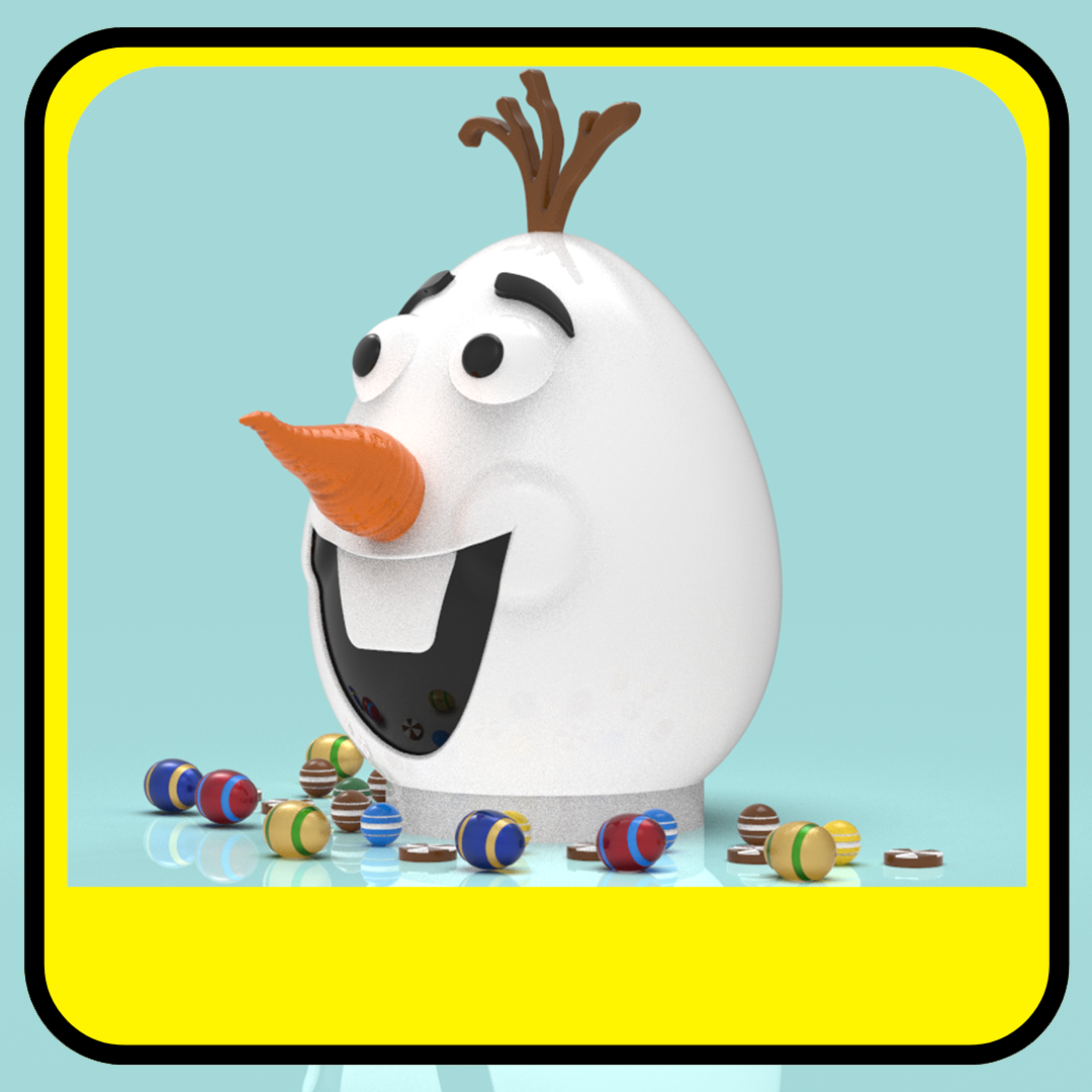 Olaf piggy bank or easter egg Modelo de impresión 3D in Juguetes 3DExport