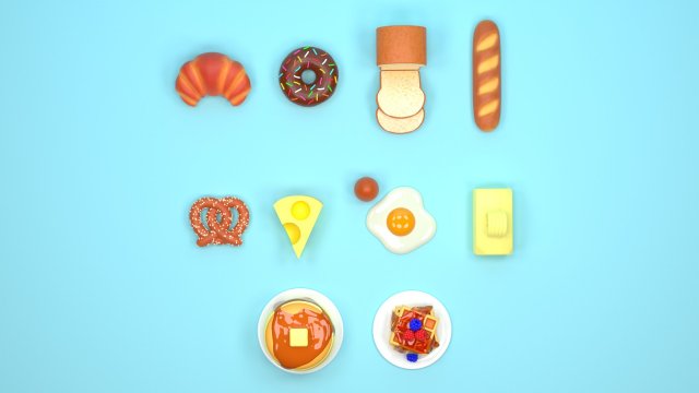 Food Pack 001 3D Model in Miscellaneous 3DExport