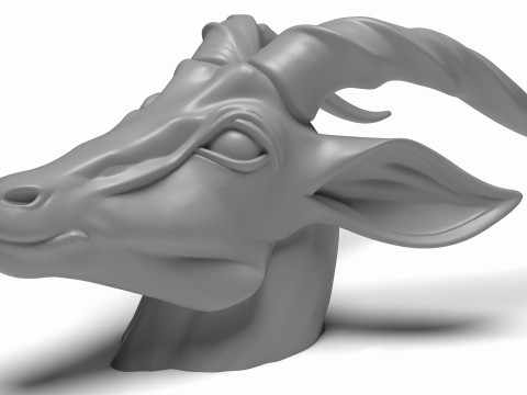 Deer Head Figure 3D Printable Model 3D Print Model in Sculpture 625306 ...