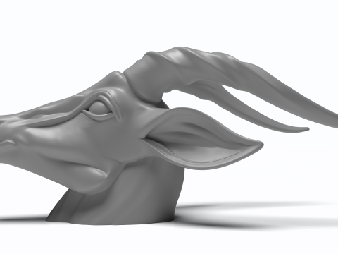 Deer Head Figure 3D Printable Model 3D Print Model in Sculpture 625306 ...