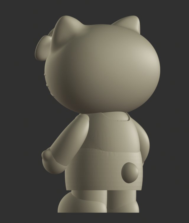 Hello Kitty in dress 3D Print Model in Animals 3DExport