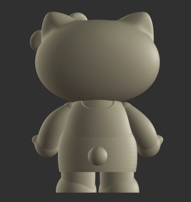 Hello Kitty in dress 3D Print Model in Animals 3DExport