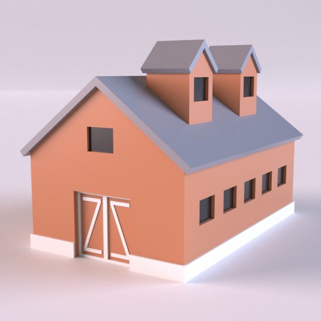 Low poly farm Buildings 01 3D Model in Buildings 3DExport