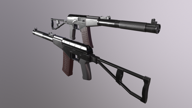 VSS Val 3D Model in Rifle 3DExport