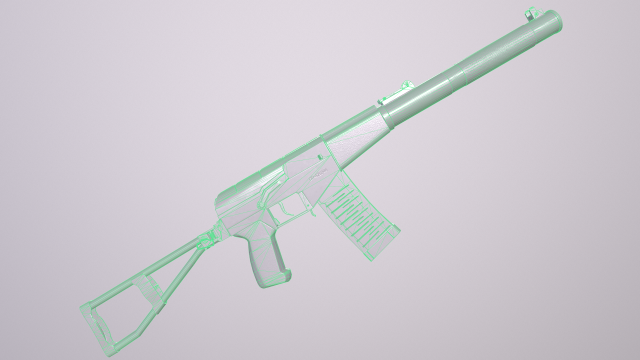 VSS Val 3D Model in Rifle 3DExport