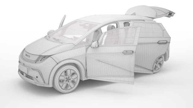 2024 BYD Dolphin With Interior 3D Model in Sport Cars 3DExport