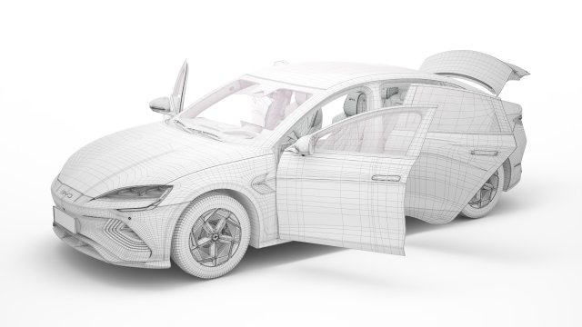 2024 BYD Seal With Interior 3D Model in Limousine 3DExport