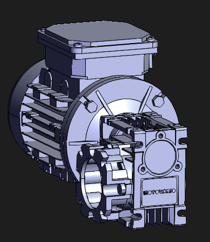 Motoreductor motovario NMR 030 3D Model in Machines 3DExport