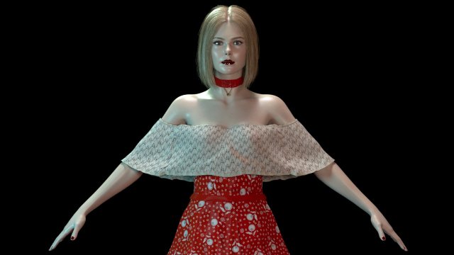 Elle Fanning 3D Model in Woman 3DExport