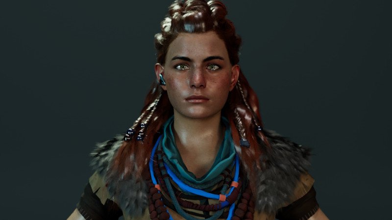 Aloy Horizon 3D Model in Woman 3DExport