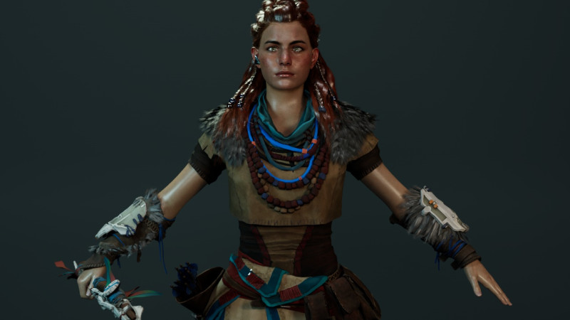 Aloy Horizon 3D Model in Woman 3DExport