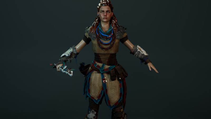 Aloy Horizon 3D Model in Woman 3DExport