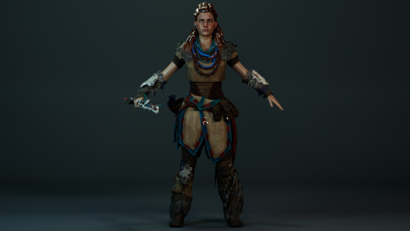 Aloy Horizon 3D Model in Woman 3DExport