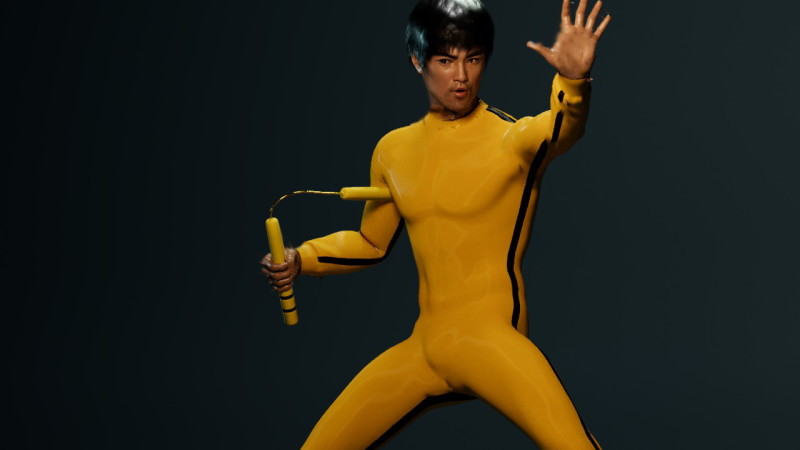 Bruce Lee 3D Model in Man 3DExport