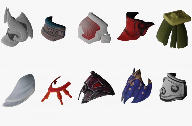 Shoulder Armor Models - Low Poly 3D Model in Clothing 3DExport
