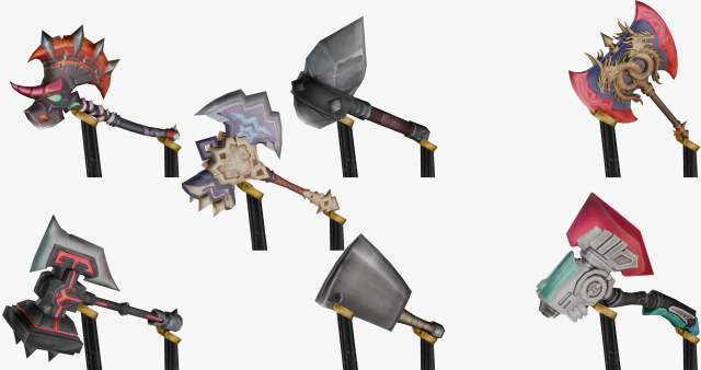 20 STYLIZED AXE MODELS PACK 1 - LOW POLY 3D Model in Combat 3DExport